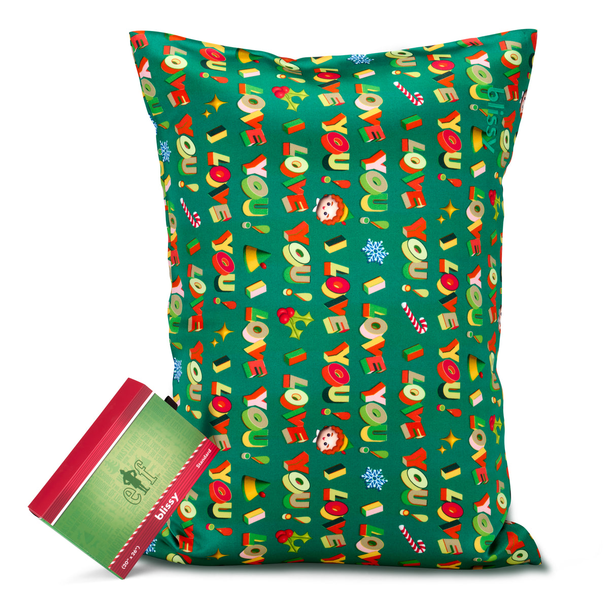 Blissy 100% Mulberry 22-Momme Silk Pillowcase - Elf “I Love You ...